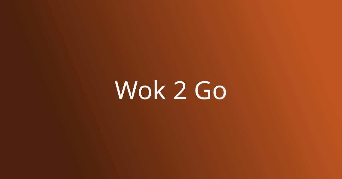 Best Chinese in Milwaukee, WI | Wok 2 Go | Menu